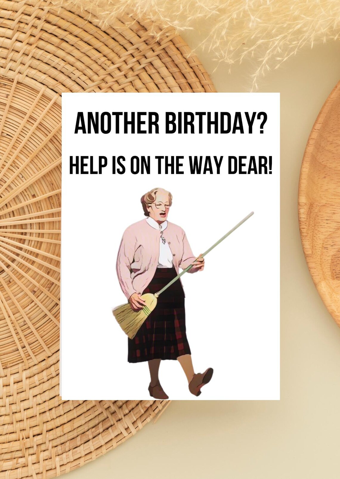 Mrs Doubtfire Birthday Card, Printable Birthday Card, Mrs Doubtfire ...