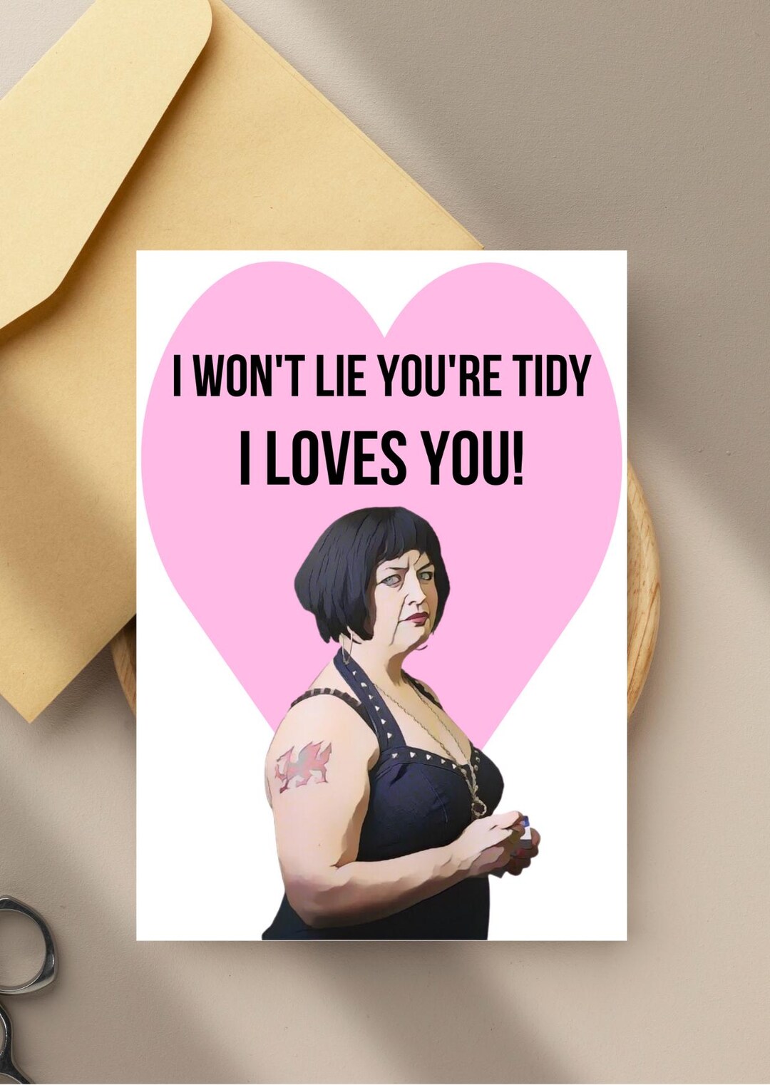 Nesssa Valentines Card, Funny Printable Valentines Card, Printable Card ...
