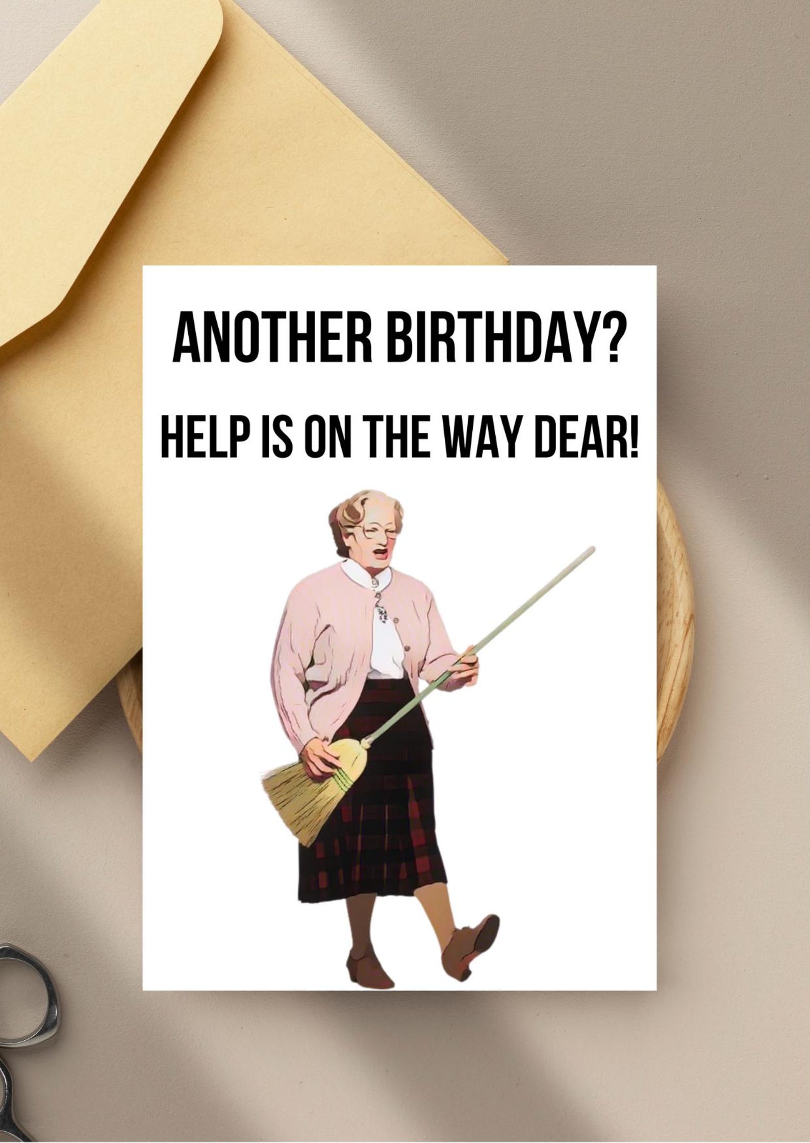 Mrs Doubtfire Birthday Card, Printable Birthday Card, Mrs Doubtfire ...