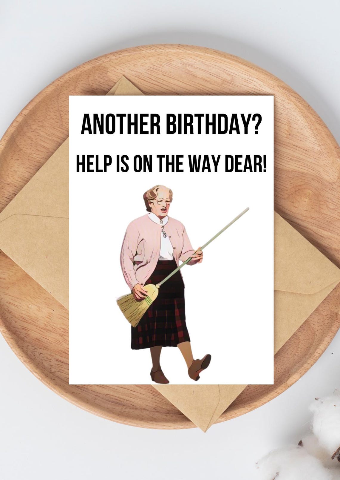Mrs Doubtfire Birthday Card, Printable Birthday Card, Mrs Doubtfire ...