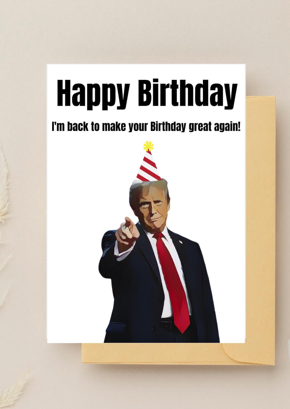 Trump Birthday Card, Funny Printable Birthday Card, Trump Printable ...