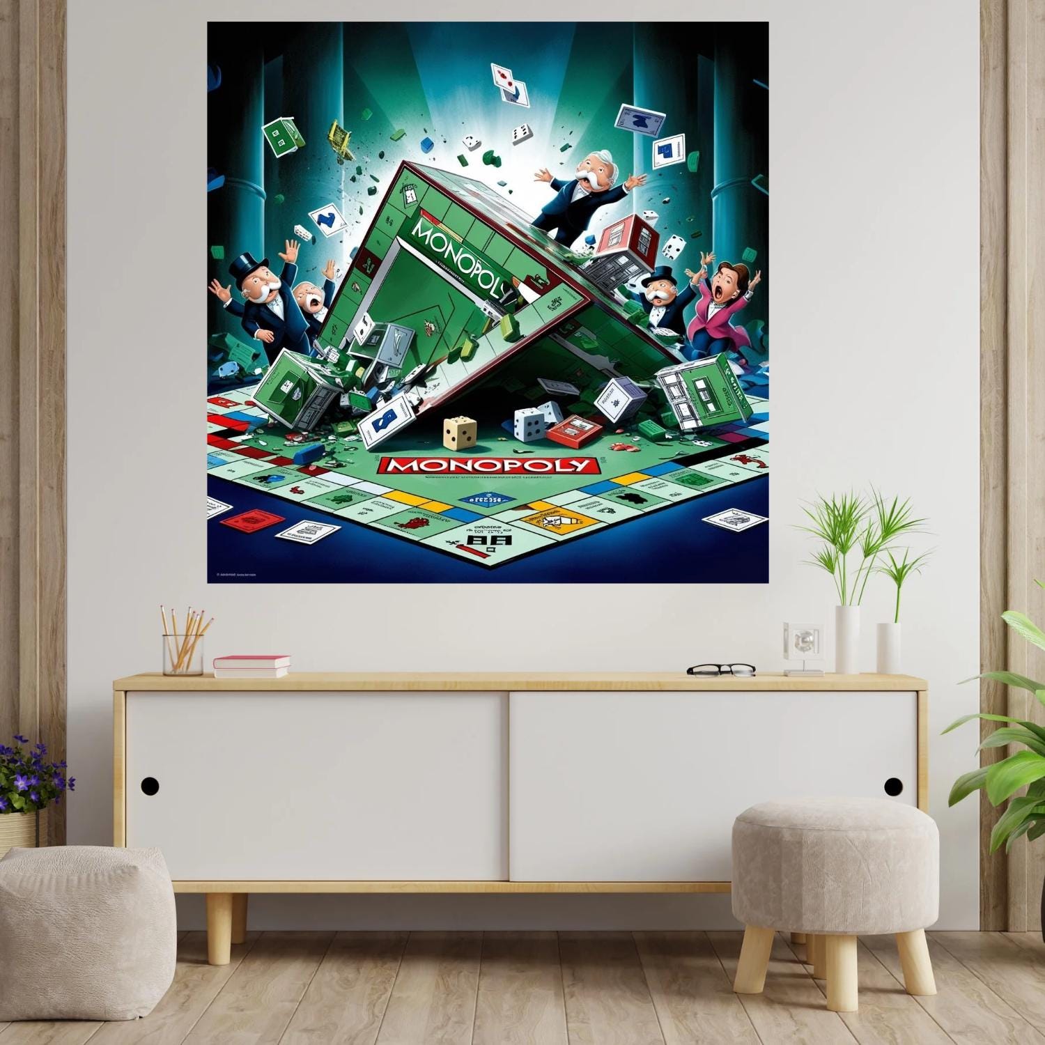 Monopoly Print, Monopoly Wall Art, Poster Property, Home Art, Monopoly ...