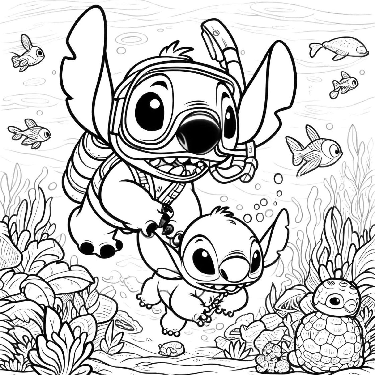 Lilo and Stitch 43 Colouring Pages Instant Download Print and Enjoy ...