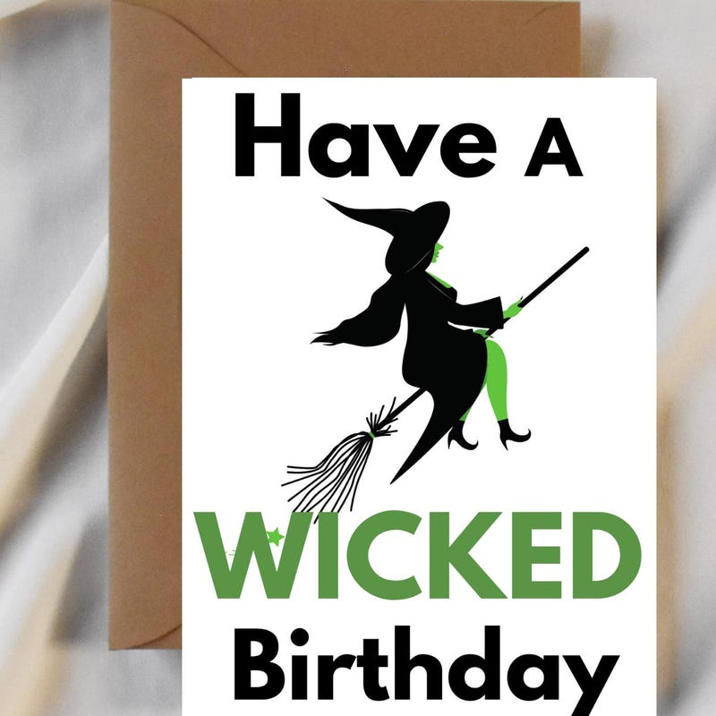 Wicked Birthday Card - Etsy