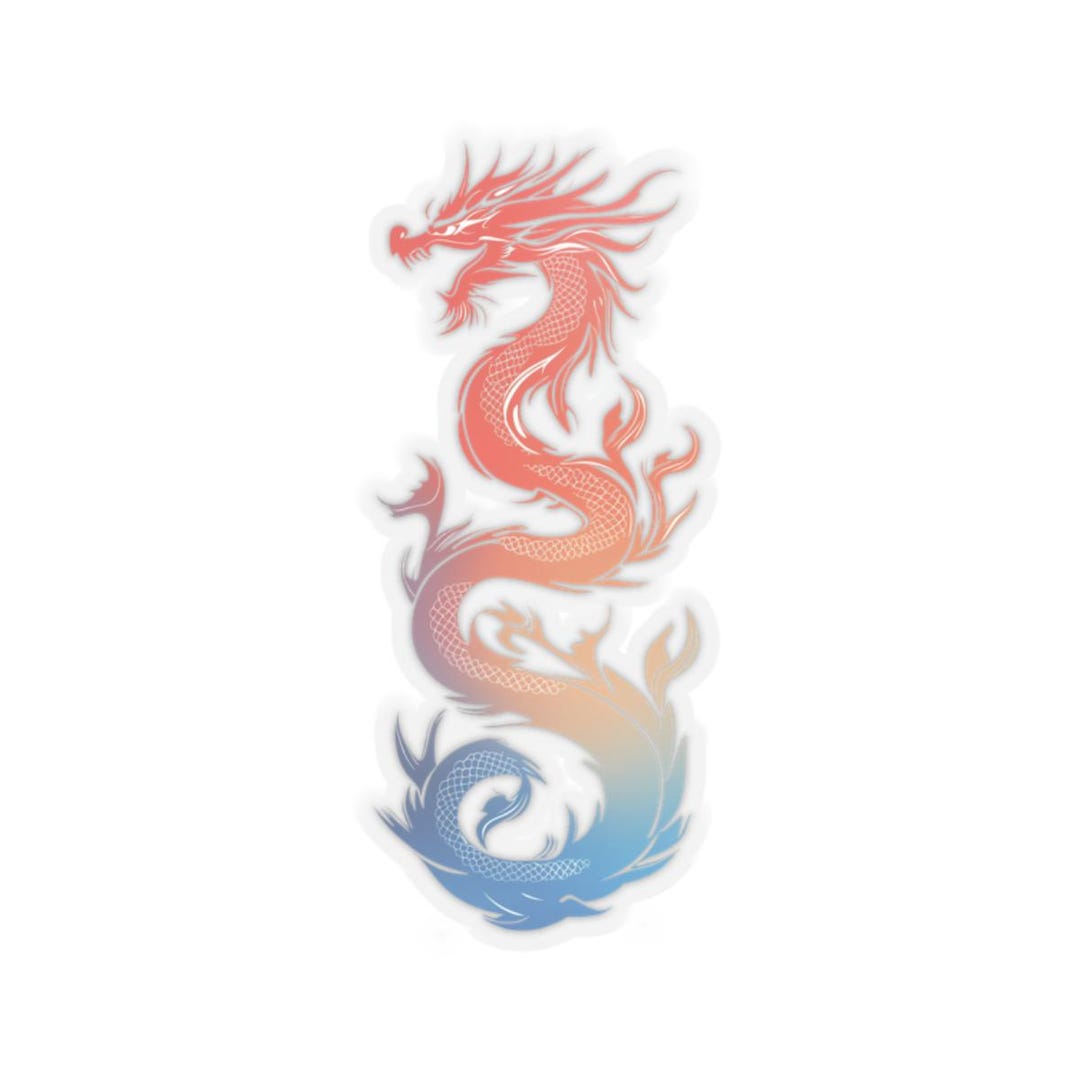 Dragon Kiss-cut Stickers, Lunar New Year Decals, Chinese Zodiac Bumper ...