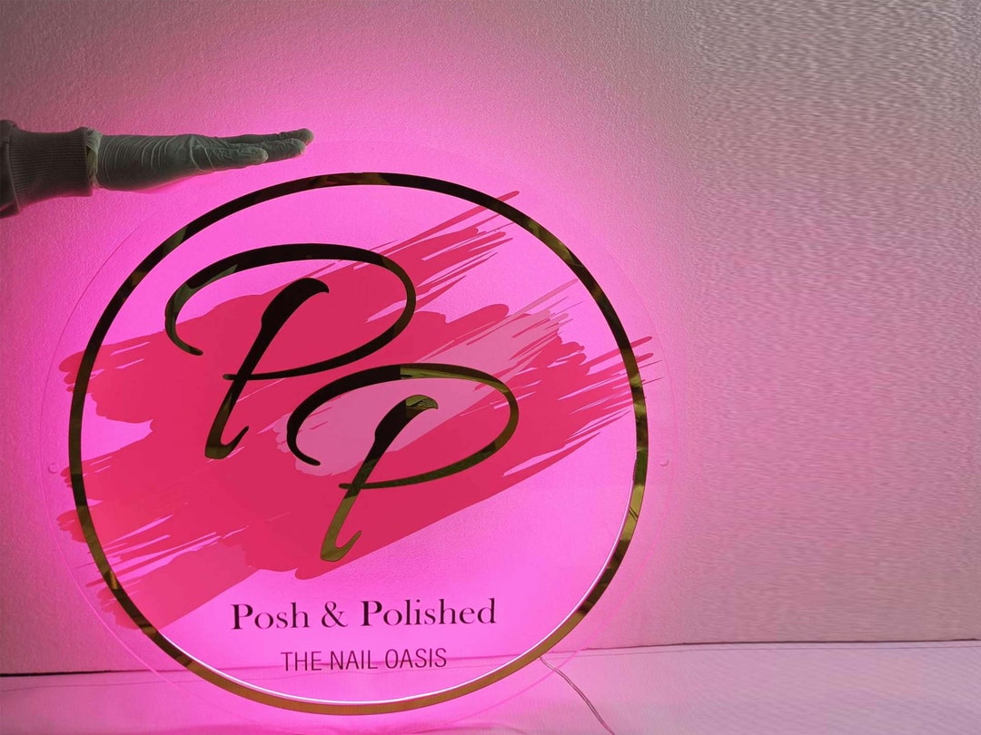 3D Custom LED Business Backlit Acrylic Sign Business LED Sign Acrylic ...