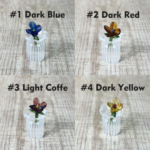 Mini Glass Flower Bouquet – Handmade Figurine Sculpture, Elegant Table ...