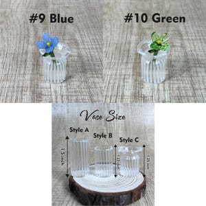 Mini Glass Flower Bouquet – Handmade Figurine Sculpture, Elegant Table ...