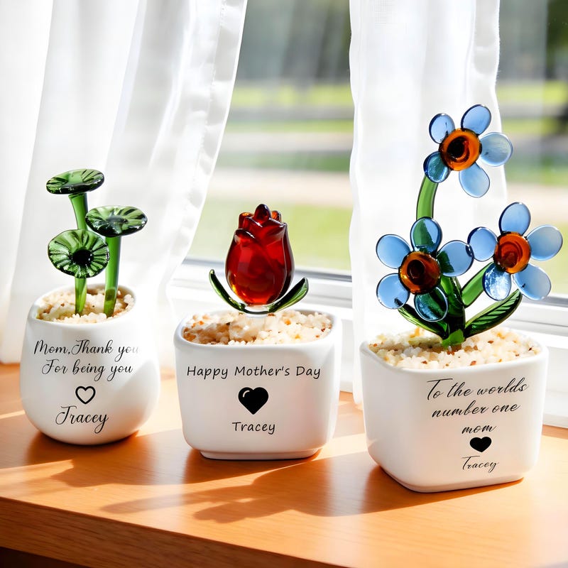Glass Flower Pot Grandma - Etsy