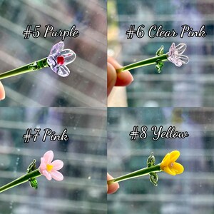 Mini Glass Flower Bouquet – Handmade Figurine Sculpture, Elegant Table ...