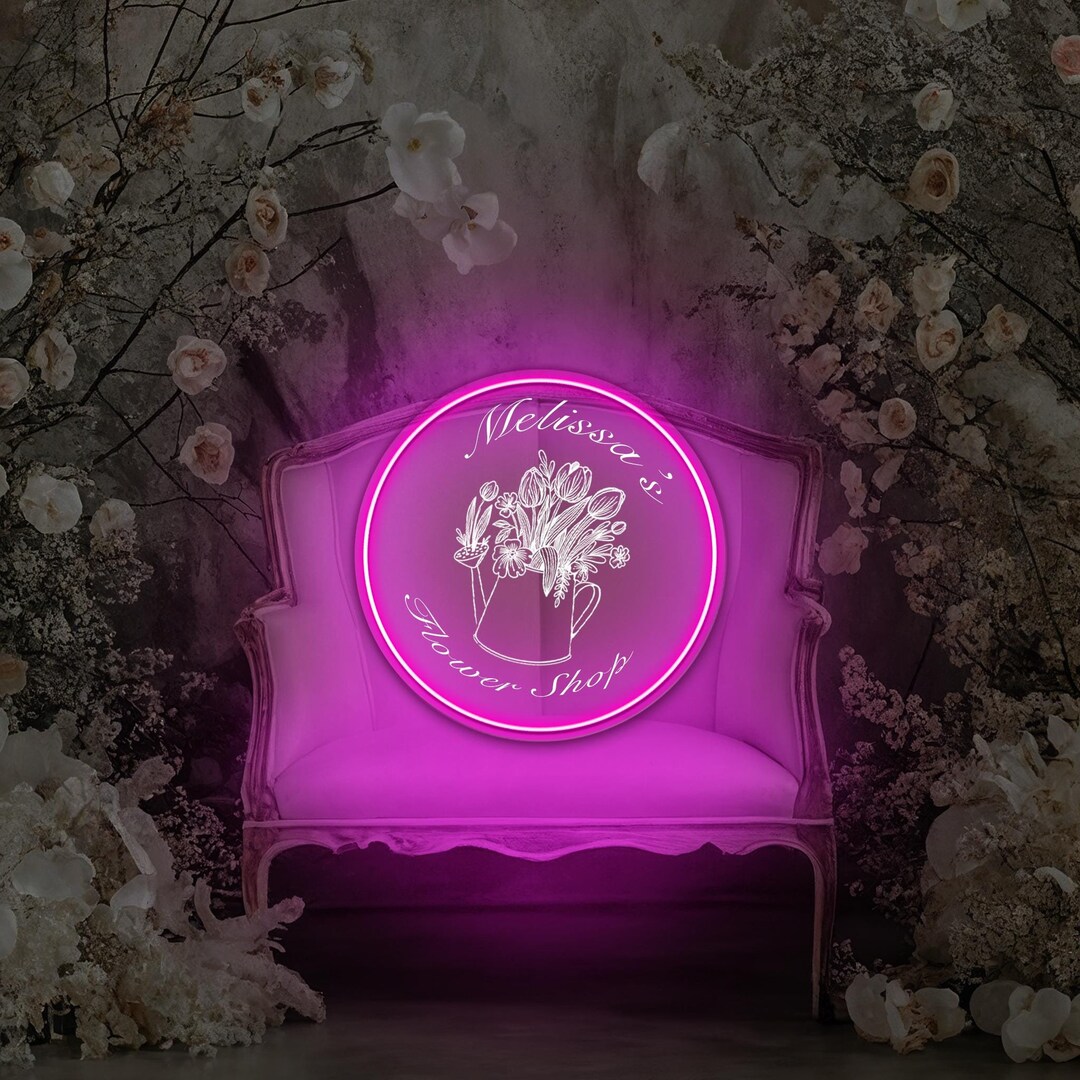 Custom Flower Shop Neon Sign, Personalized Garden Neon Sign, Flower ...