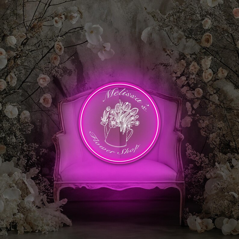 Custom Flower Shop Neon Sign, Personalized Garden Neon Sign, Flower ...