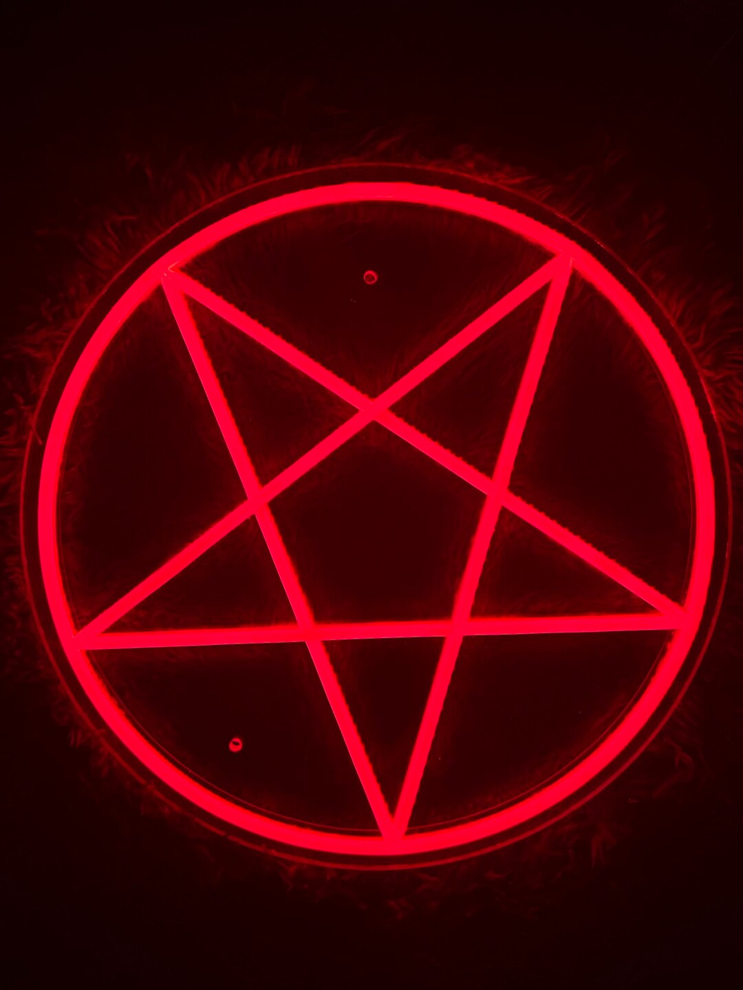 Pentagram Neon Sign, Inverted Pentacle Neon Sign, Inverted Star Satanic ...