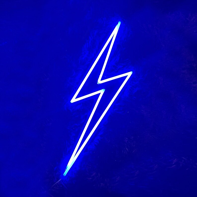 Lightning Bolt Neon Sign, Flash Neon Sign, Lightning Bolt Neon Sign ...