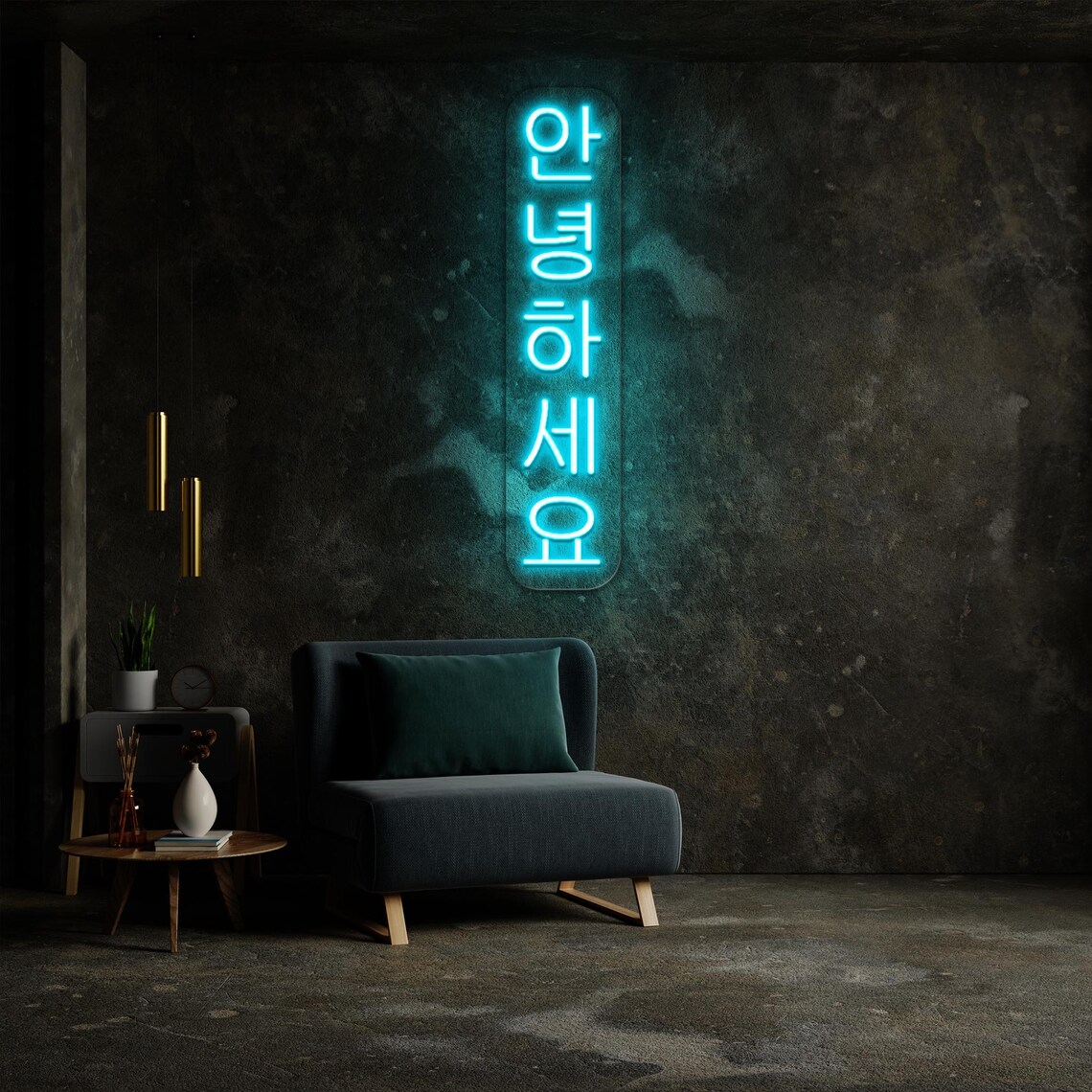 Custom Korean Neon Sign, Korean Neon LED Sign, Hangeul Choseongul Led ...