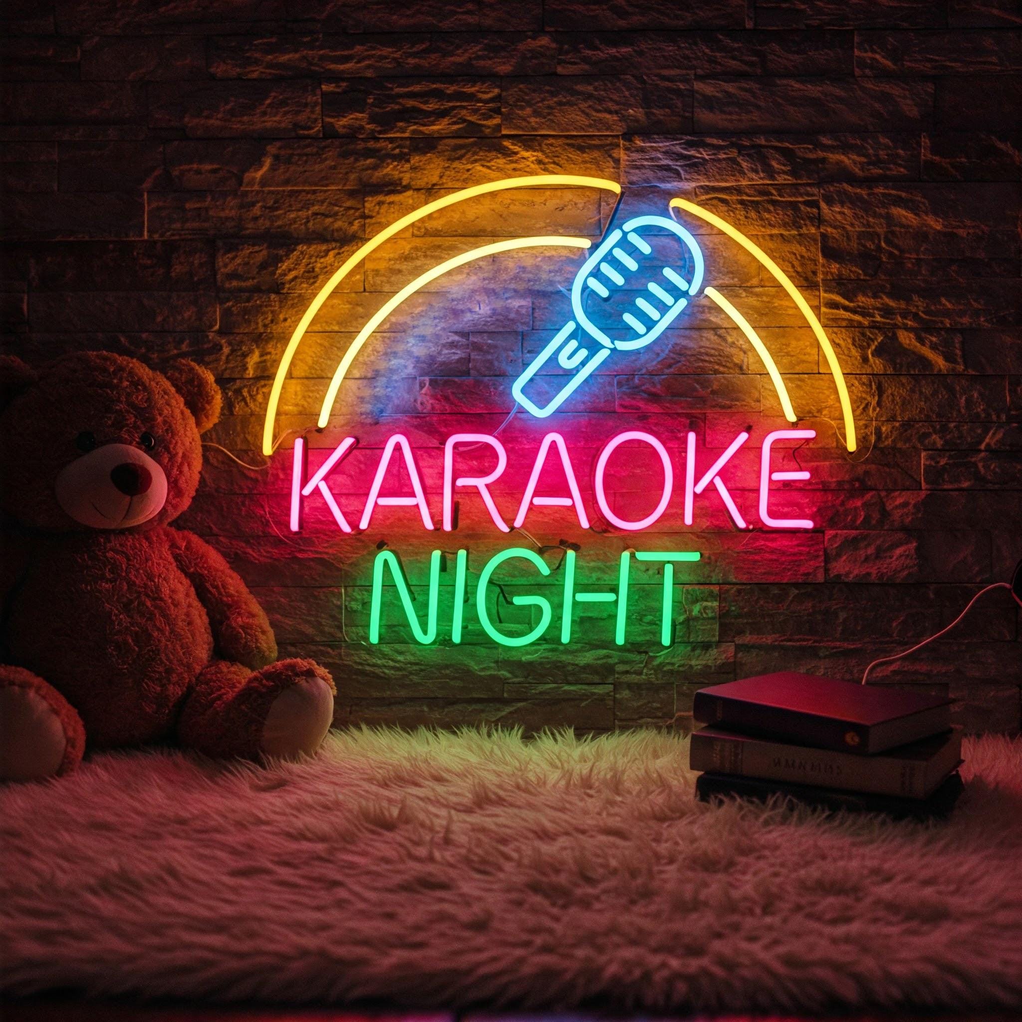 Custom Karaoke Neon Sign, Karaoke Night Neon Sign, Karaoke Night LED ...