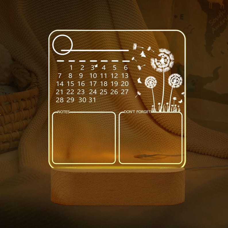 Creative Rewritable Message Board Night Light, Led Note Board Night ...