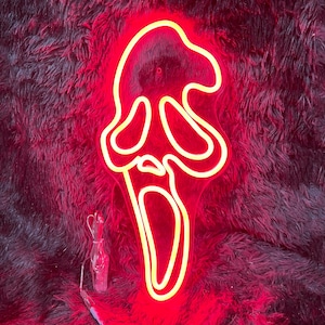 Scream Ghostface Neon Sign, Scream Neon Sign, Ghostface Neon Sign ...