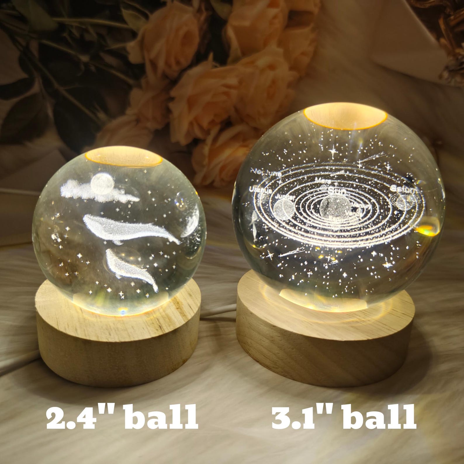 3D Crystal Holy Family Night Light, Engraved Holy Family Crystal Ball ...