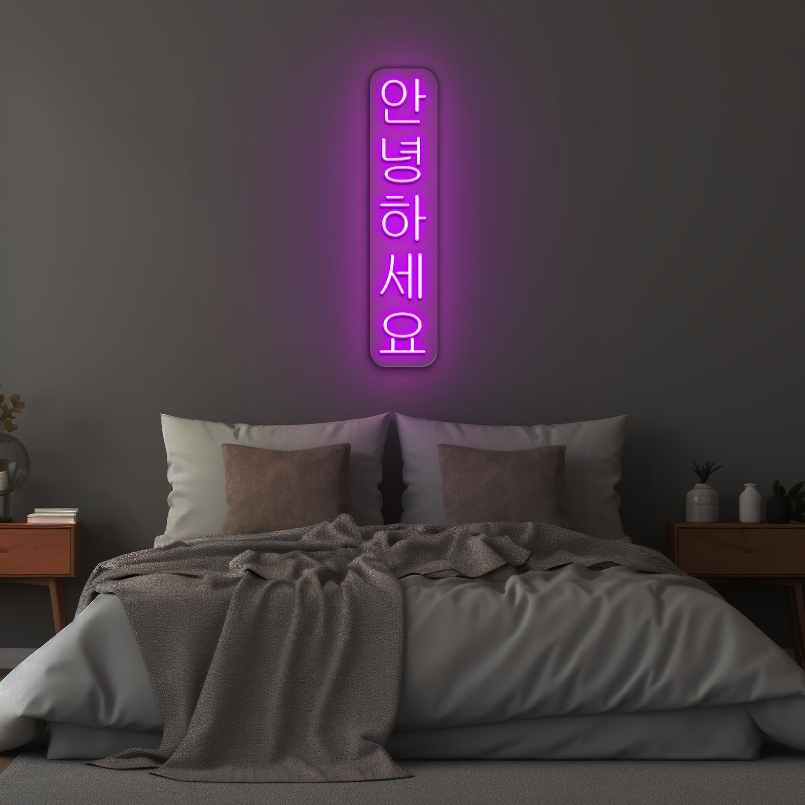 Custom Korean Neon Sign, Korean Neon LED Sign, Hangeul Choseongul Led ...