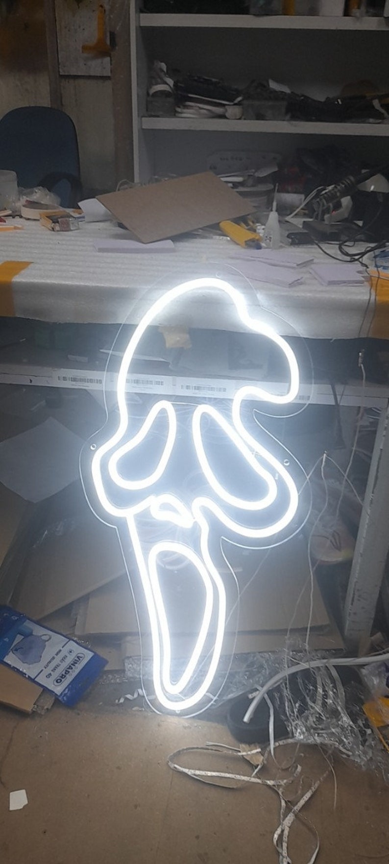 Scream Ghostface Neon Sign, Scream Neon Sign, Ghostface Neon Sign ...