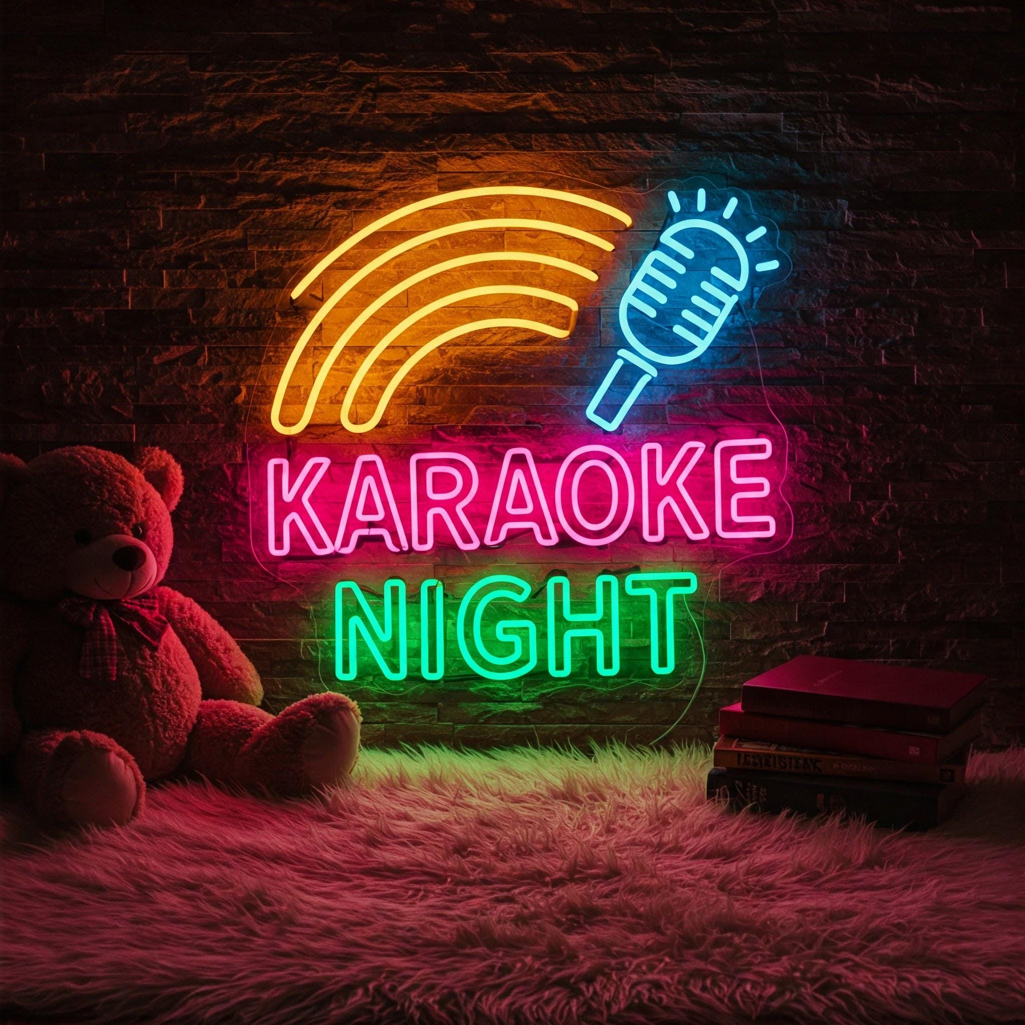 Custom Karaoke Neon Sign, Karaoke Night Neon Sign, Karaoke Night LED ...