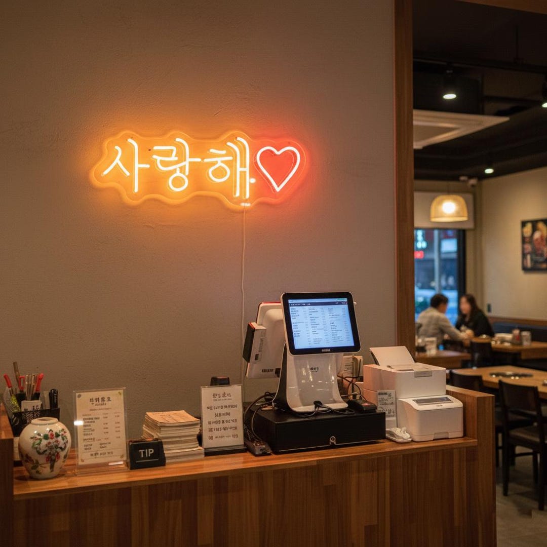 Custom Korean Neon Sign: Korea “saranghae” Sign LED Light, Pop Style ...