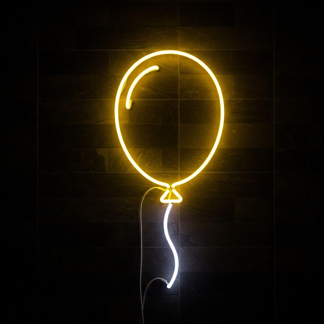 Balloon Neon Sign, Neon Balloon Light, LED Wall Art, Party Decor Light ...