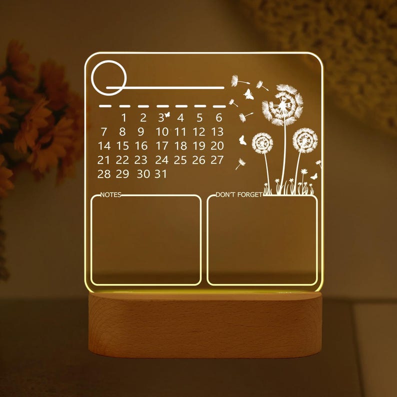 Creative Rewritable Message Board Night Light, Led Note Board Night ...