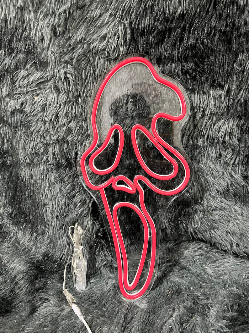 Scream Ghostface Neon Sign, Scream Neon Sign, Ghostface Neon Sign ...