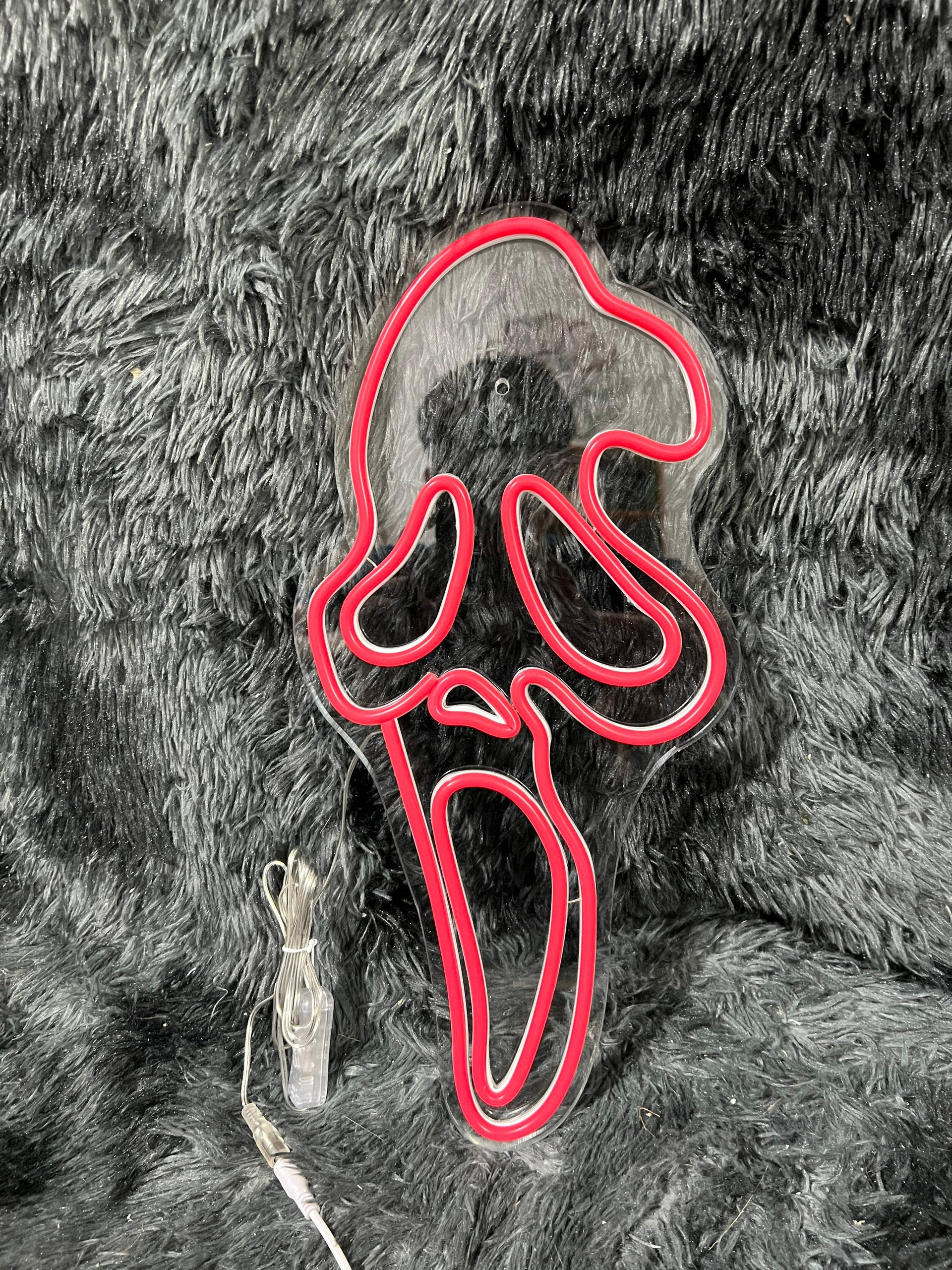 Scream Ghostface Neon Sign, Scream Neon Sign, Ghostface Neon Sign ...