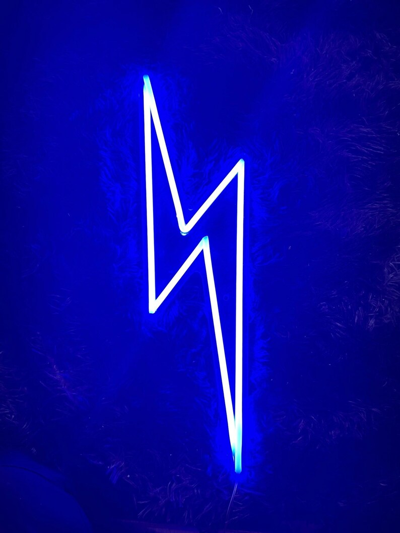 Lightning Bolt Neon Sign, Flash Neon Sign, Lightning Bolt Neon Sign ...