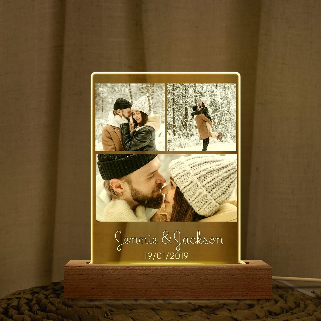 Custom Acrylic Photo Night Light, Photo Desk Light, Custom Photo Lamp ...