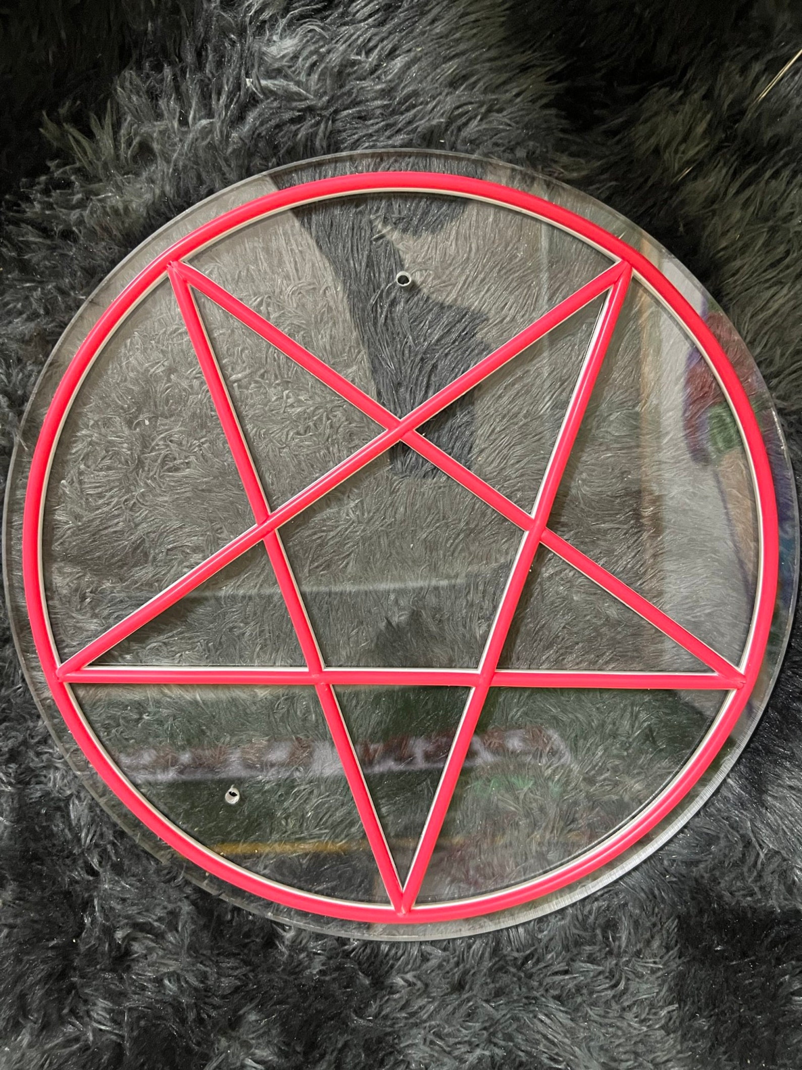 Pentagram Neon Sign, Inverted Pentacle Neon Sign, Inverted Star Satanic ...
