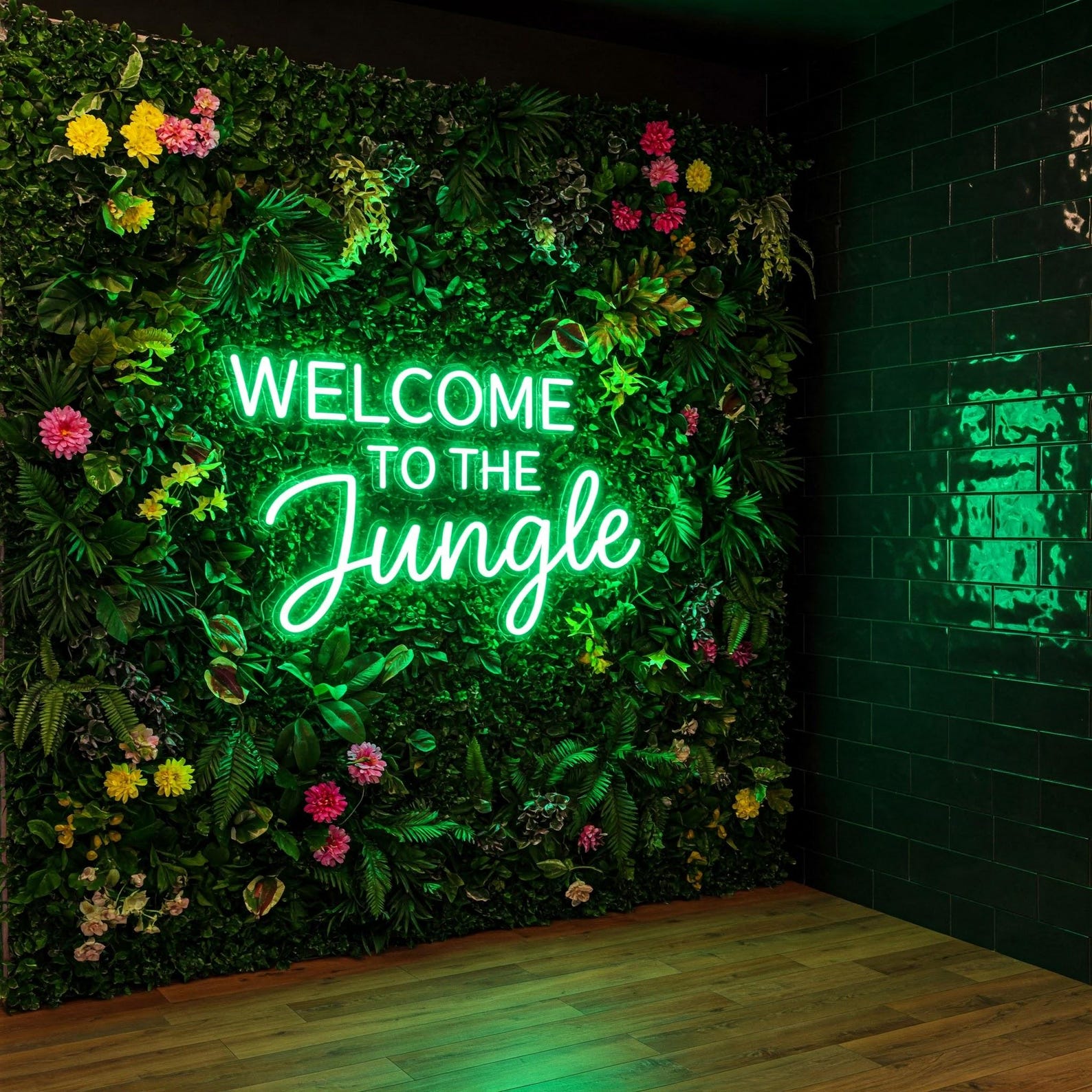 Welcome to the Jungle Neon Sign, Custom Neon Signs, Neon Welcome Sign ...