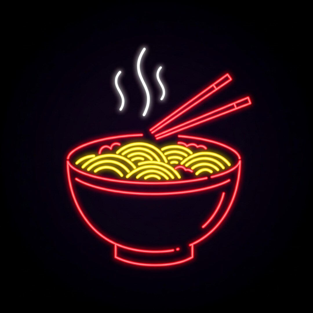 Ramen Neon Sign, LED Ramen Bowl Neon Light, Ramen Shop Neon Sign ...