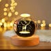 Deer Night Light, 3D Engraved Deer Crystal Ball Lamp, Engraved Crystal ...