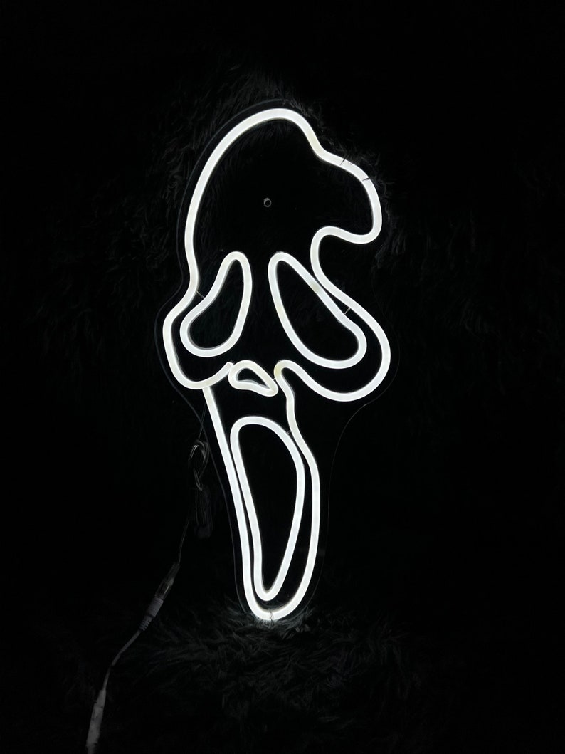 Scream Ghostface Neon Sign, Scream Neon Sign, Ghostface Neon Sign ...