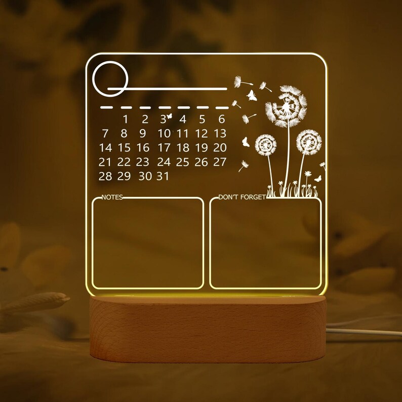 Creative Rewritable Message Board Night Light, Led Note Board Night ...