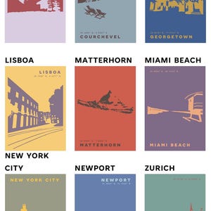 GEORGETOWN DC Rolled Travel Poster Print Dual Color Pop Series - Etsy