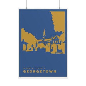 GEORGETOWN DC Rolled Travel Poster Print Dual Color Pop Series - Etsy