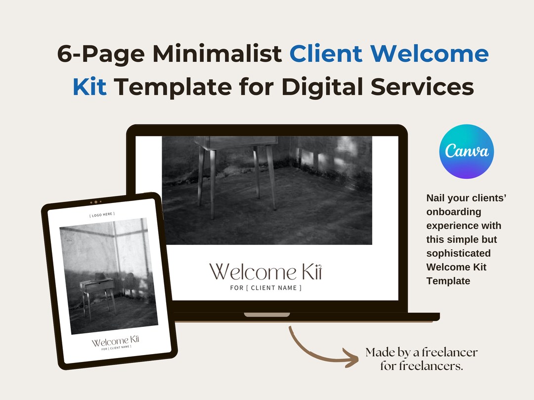 6-pages Client Welcome Kit Template for Service Providers/freelancers Digital Product Onboarding ...