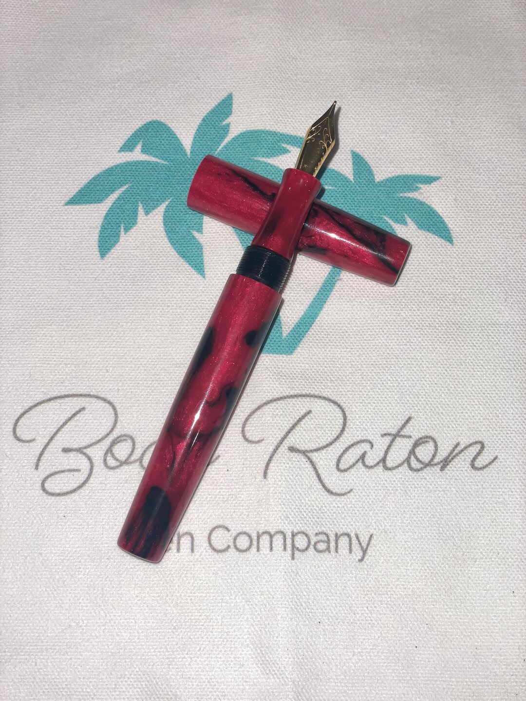 Custom “beta” Red and Black Fountain Pen - Etsy