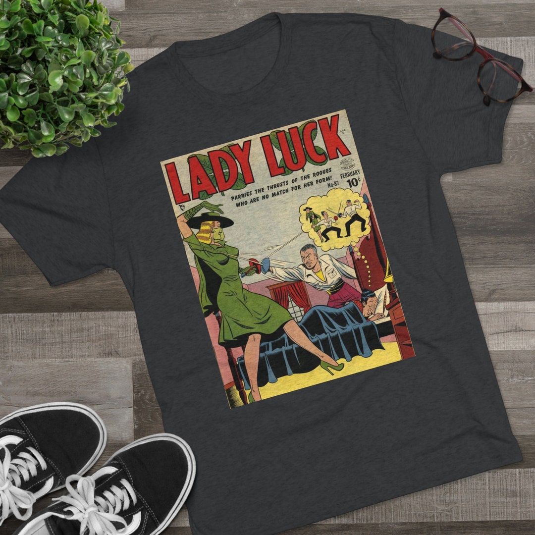 Lady Luck Issue 87 Golden Age Comic Book Collection Unisex Tri-blend ...