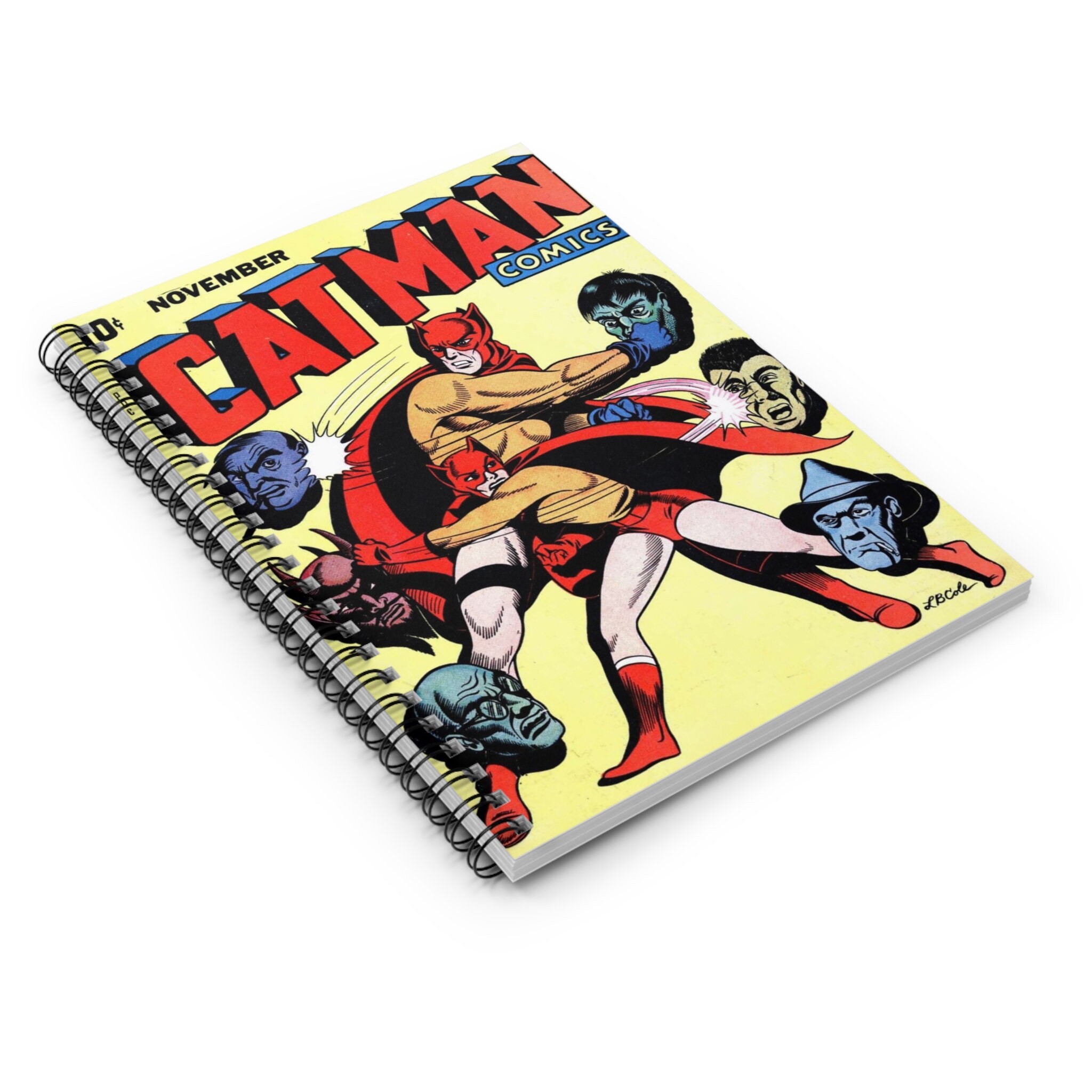 Cat-man Issue 26 Golden Age Edition Catman Superhero Comic Book Reading Journal Spiral Notebook ...