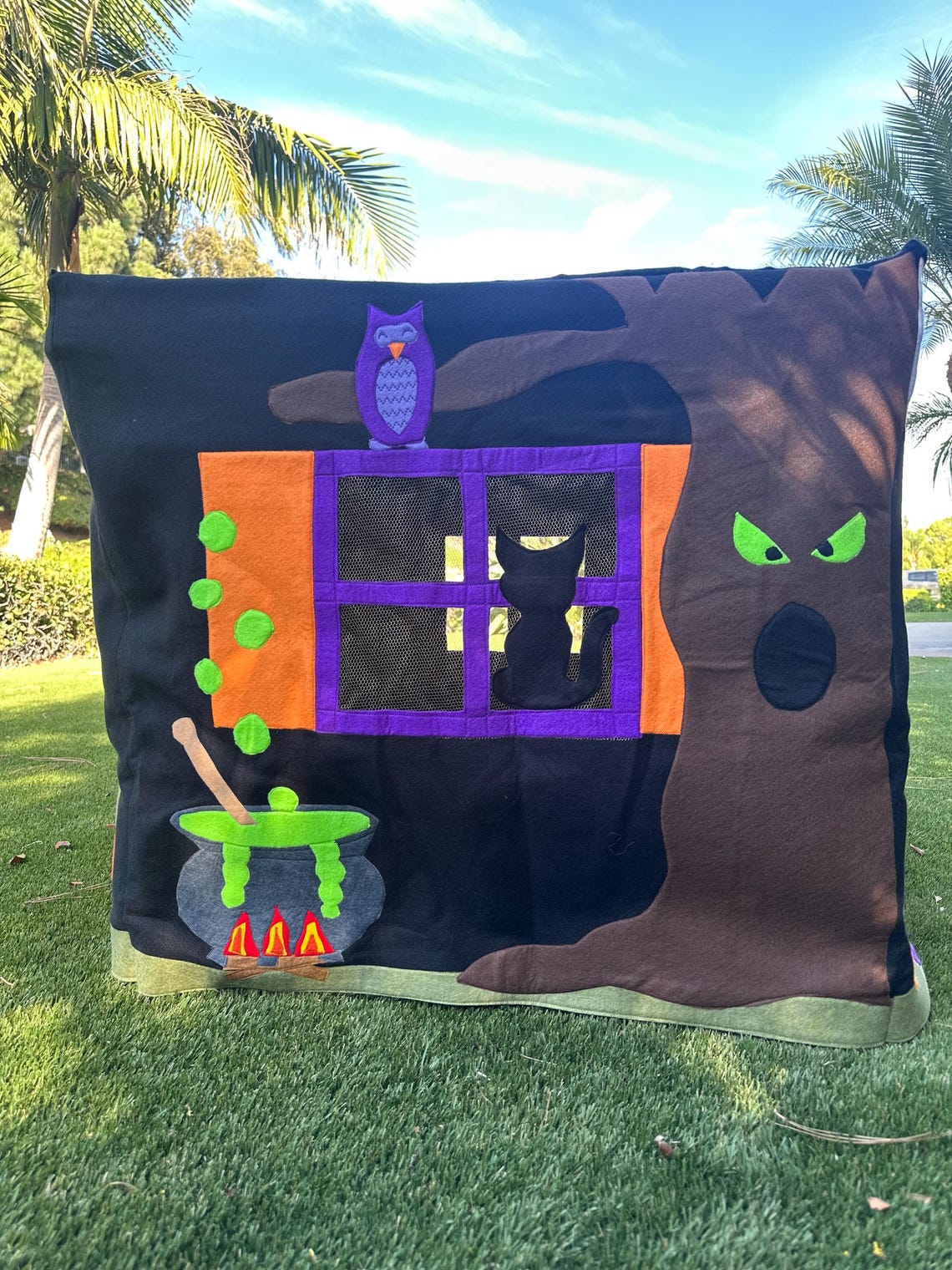 Halloween Felt Playhouse: Kids' Table Fort, Spooky Decor - Etsy