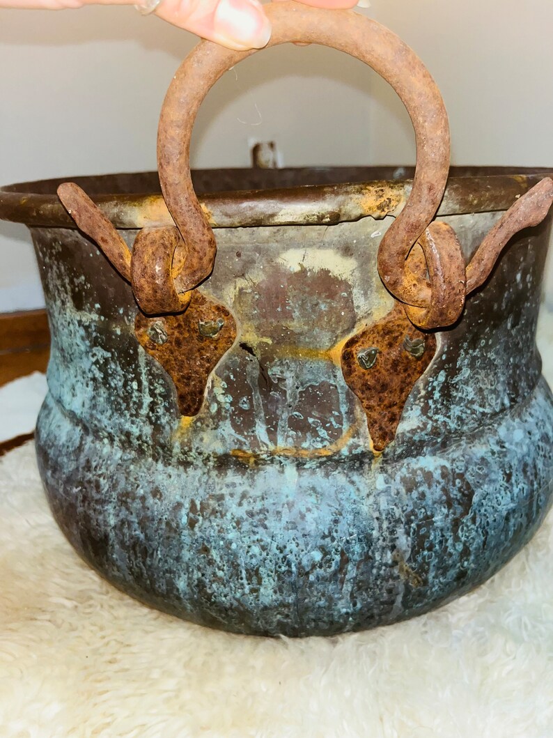 Antique Early 1800's , French Hand Hammered Solid Copper, and Iron ...