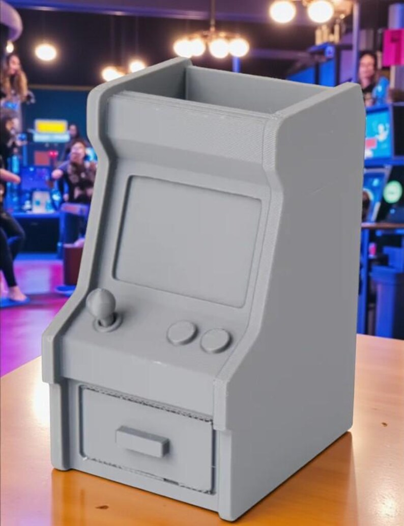 Arcade Machine Pencil Holder | Retro Arcade Pen Stand | Gamer Desk ...