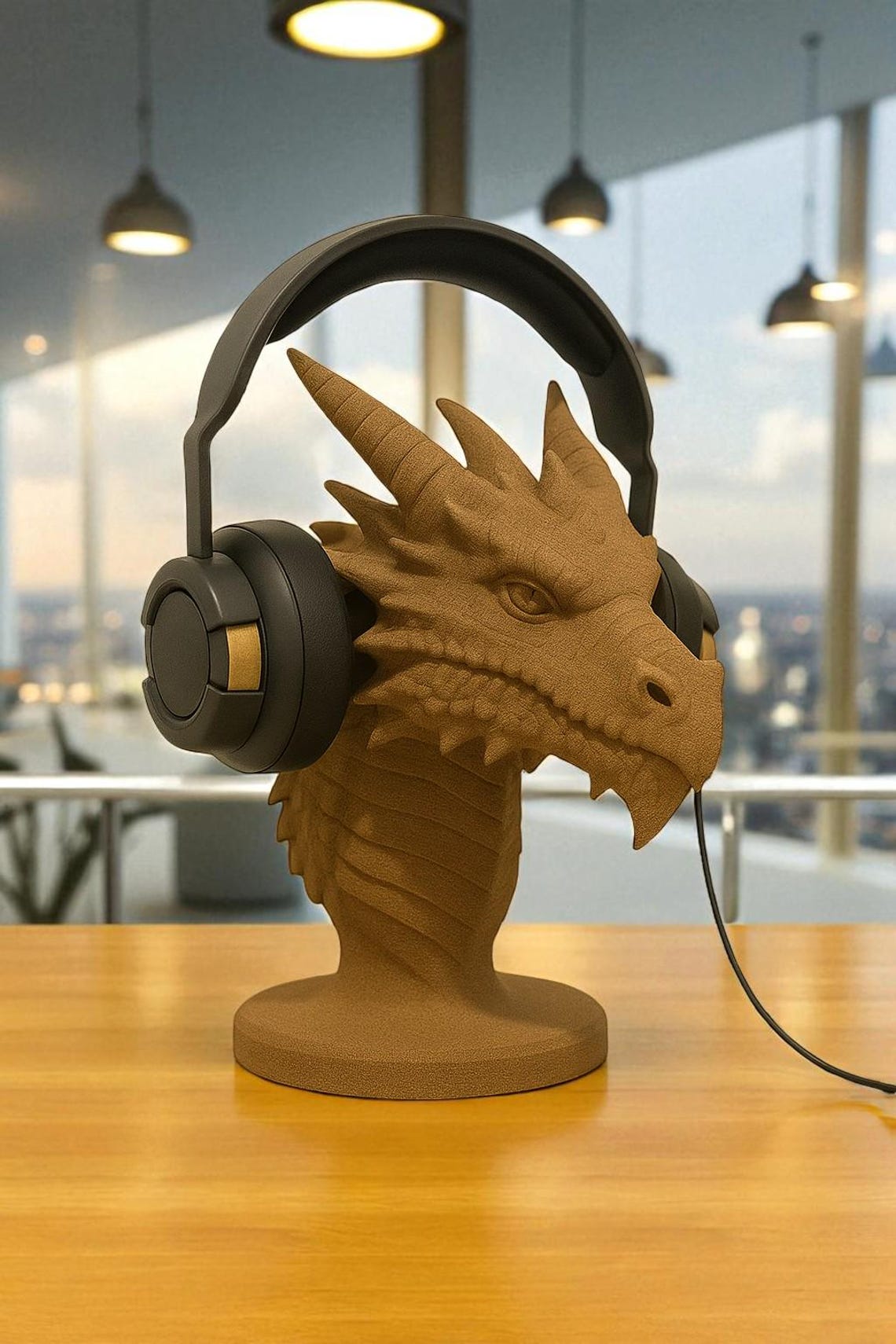 Dragon Headphone Stand | Dragon Head Headset Holder | Fantasy Gaming ...