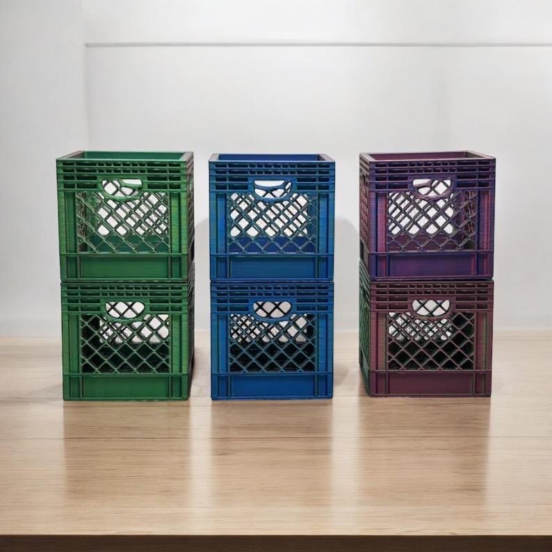Stackable Plastic Mini Crates: Small Item Storage - Etsy